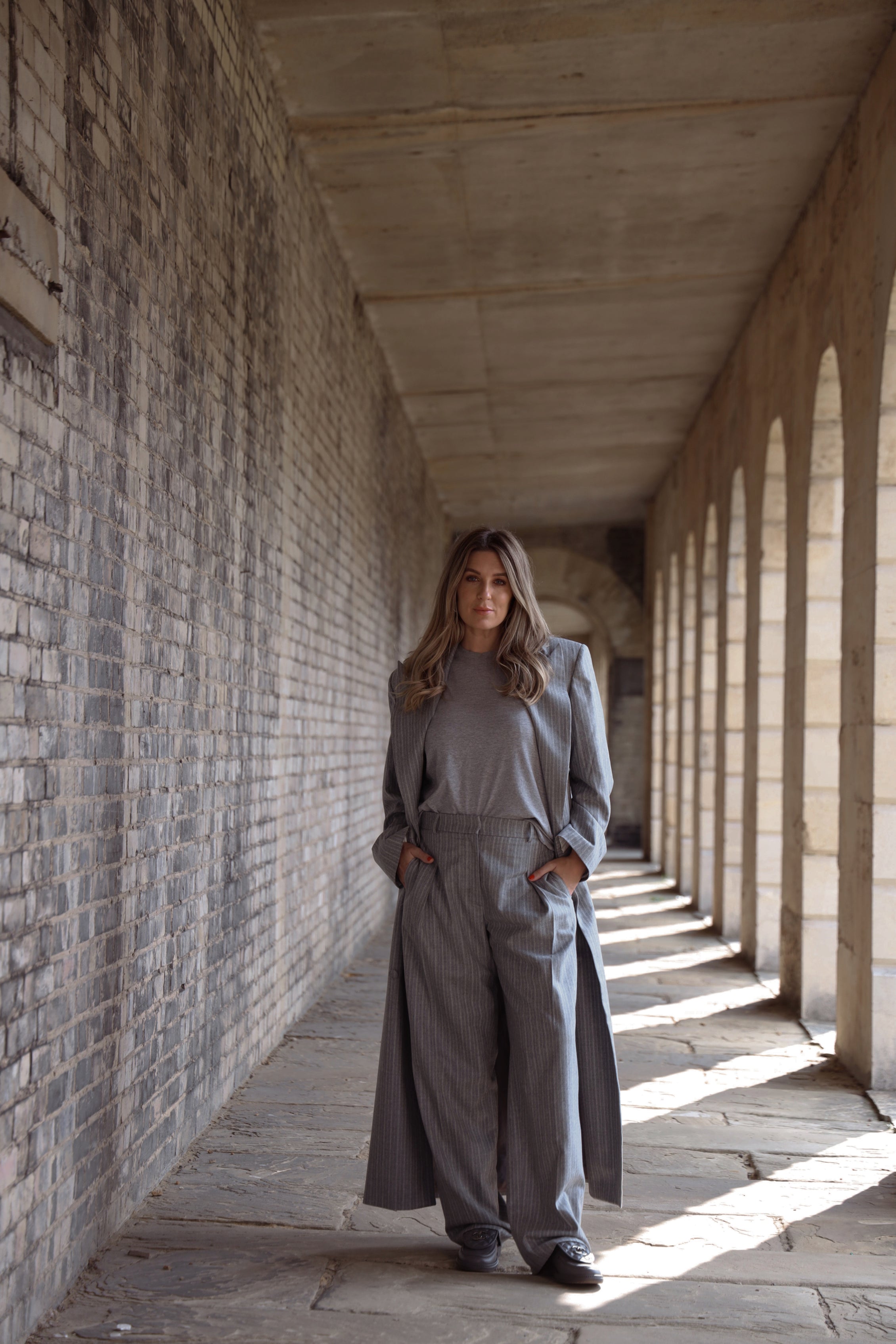 London Duster Coat in Italian Grey – Rue Sloane